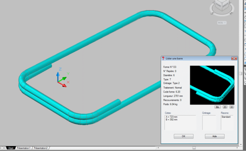 Logiciel de CAO 2D/3D de construction en béton armé - OTP - Armacad